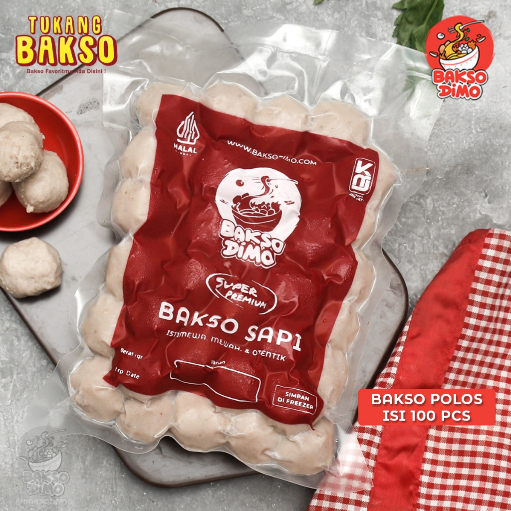 Jual Bakso Kemasan Bakso Sapi Polos Ukuran Sedang Isi 100 pcs - Bakso ...