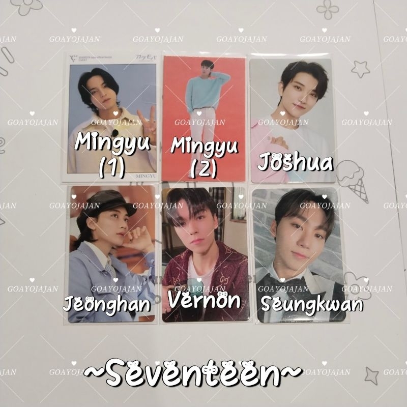 Jual [CLEARANCE SALE] SEVENTEEN PHOTOCARD OFFICIAL JEONGHAN JOSHUA HOSHI WOOZI MINGYU SEUNGKWAN ...