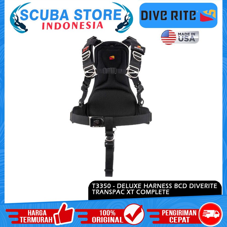 Jual T3350 Deluxe Harness BCD Diverite Transpac XT Complete Diverite ...