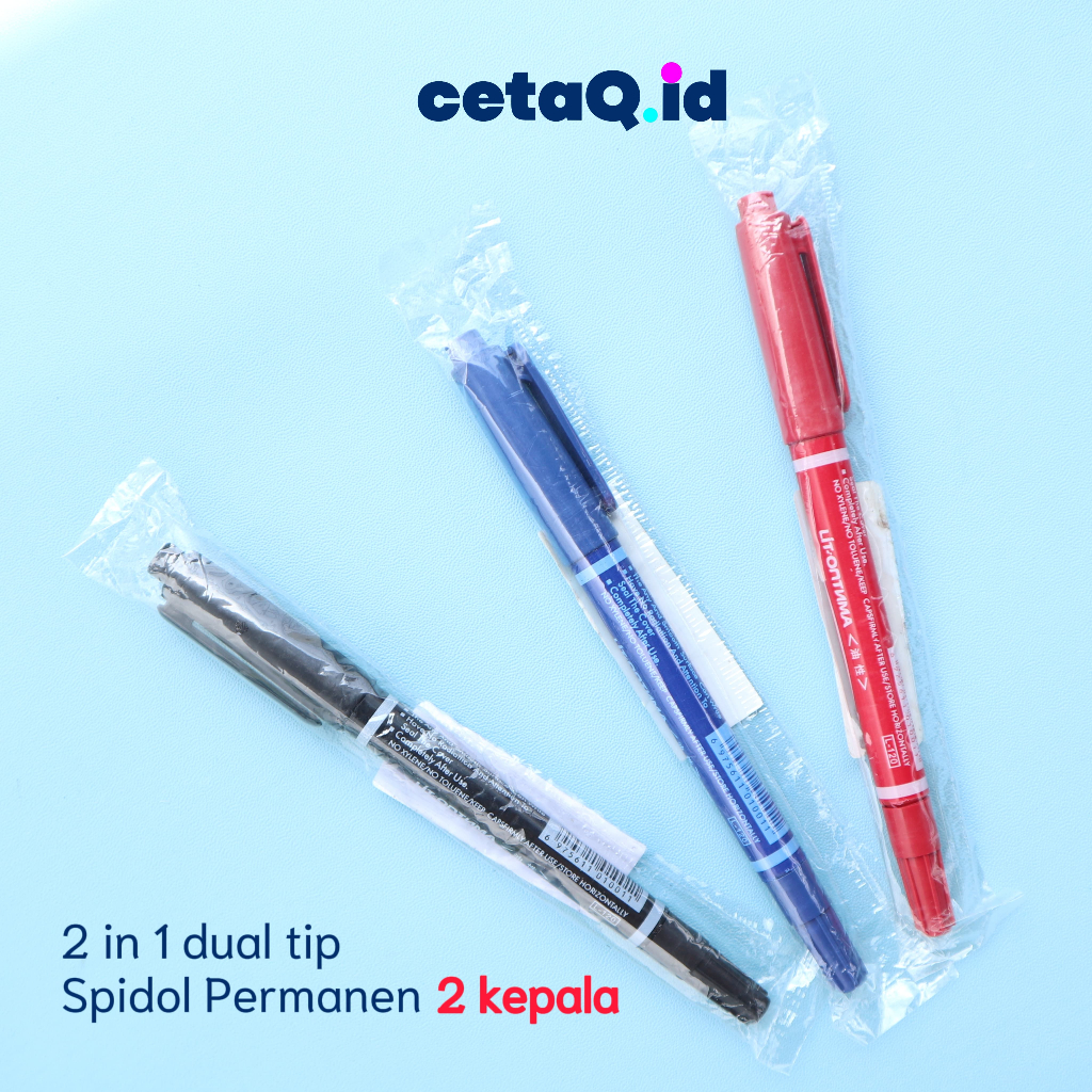 Jual Spidol permanen dua kepala / Spidol Marker/ Pulpen spidol mewarnai ...