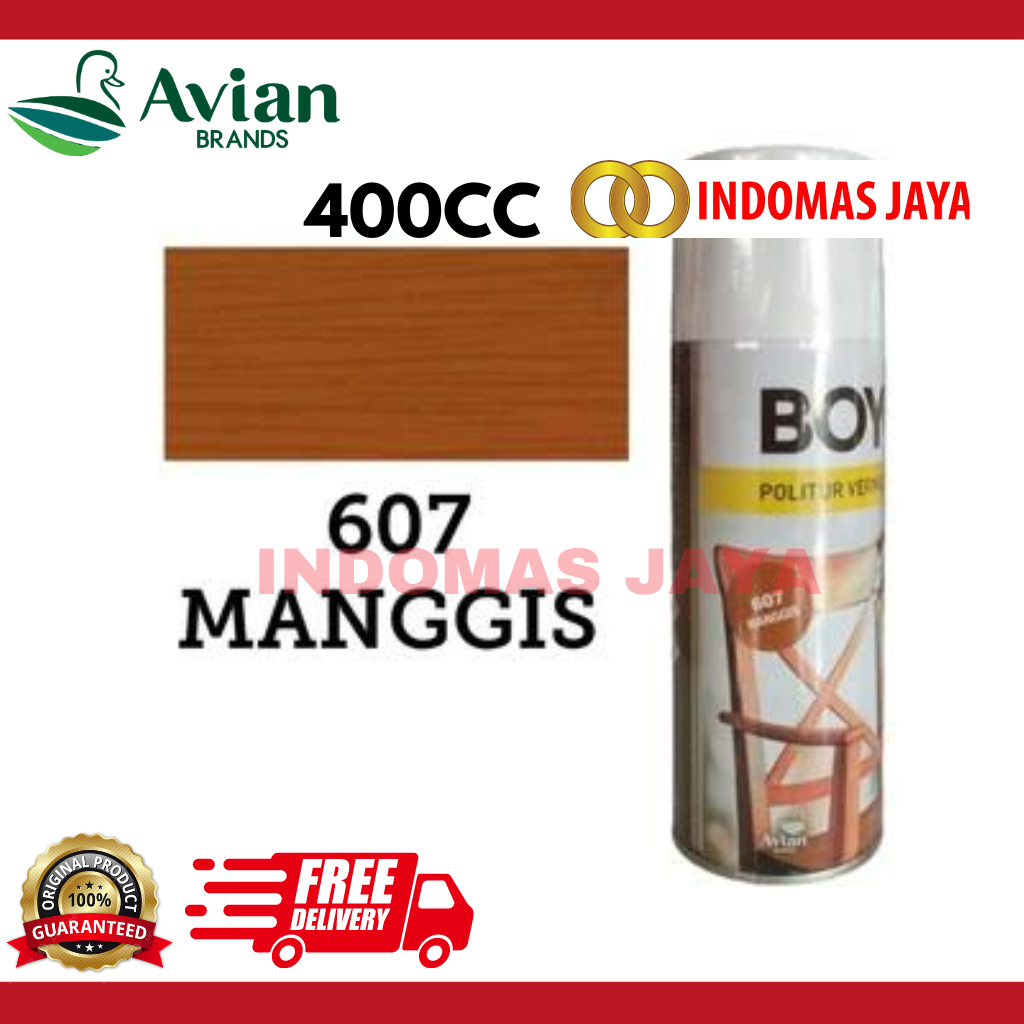 Jual Boyo politur vernis spray 400cc 607 Manggis, plitur spray Boyo ...