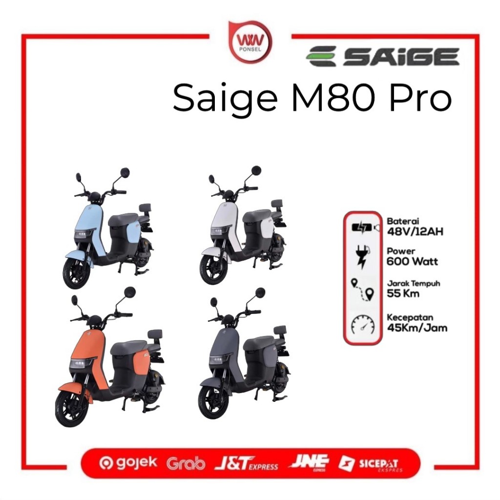 Jual Sepeda Listrik Saige M80 Pro | Shopee Indonesia