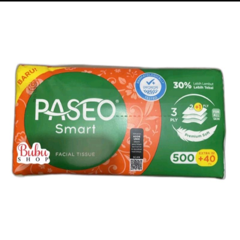 Jual PASEO SMART 500+40 PLY FACIAL TISSUE WAJAH (HALAL) | Shopee Indonesia