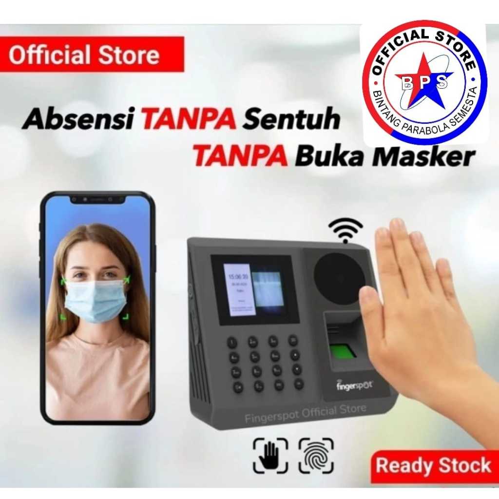 Jual Mesin absensi tanpa sentuh sidik jari finger print WDV-204BNC ...