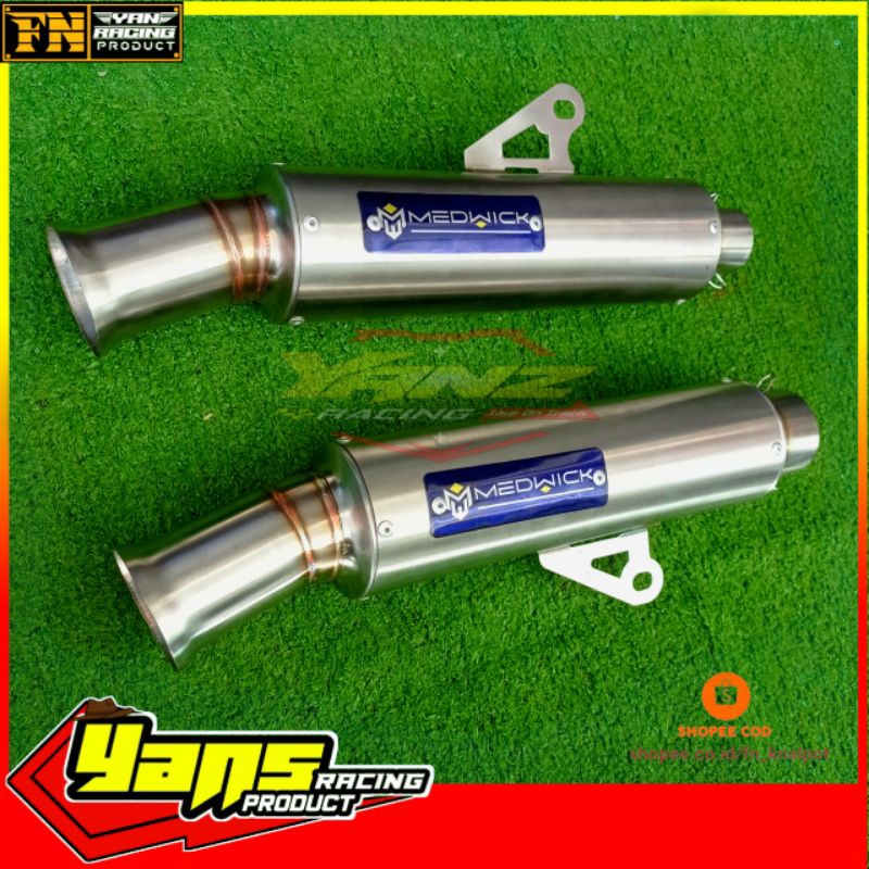 Jual Medwick Slincer knalpot samlong corong drag inlet 38mm - 50mm ...