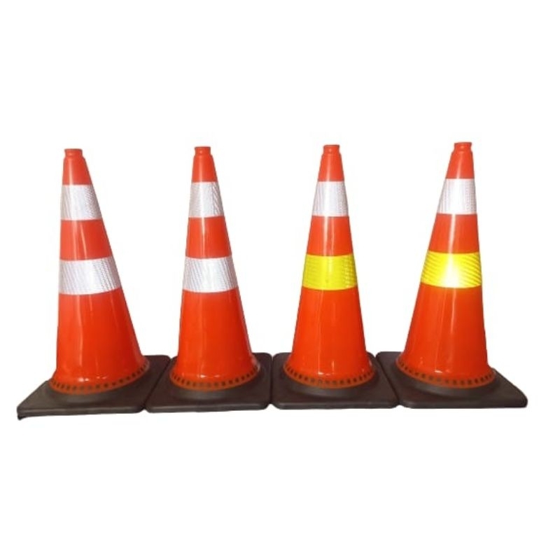Jual Safety cone traffic cone 75 cm rubber base hitam | Shopee Indonesia