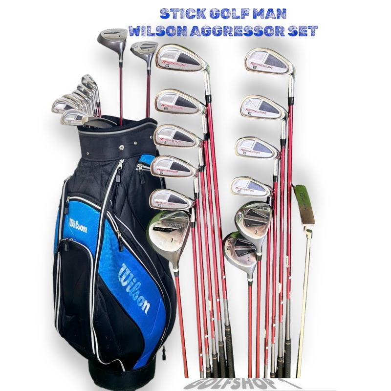 Jual Stick Golf Man Wilson Aggressor Shaft Graphite Fullset Bag Golf ...