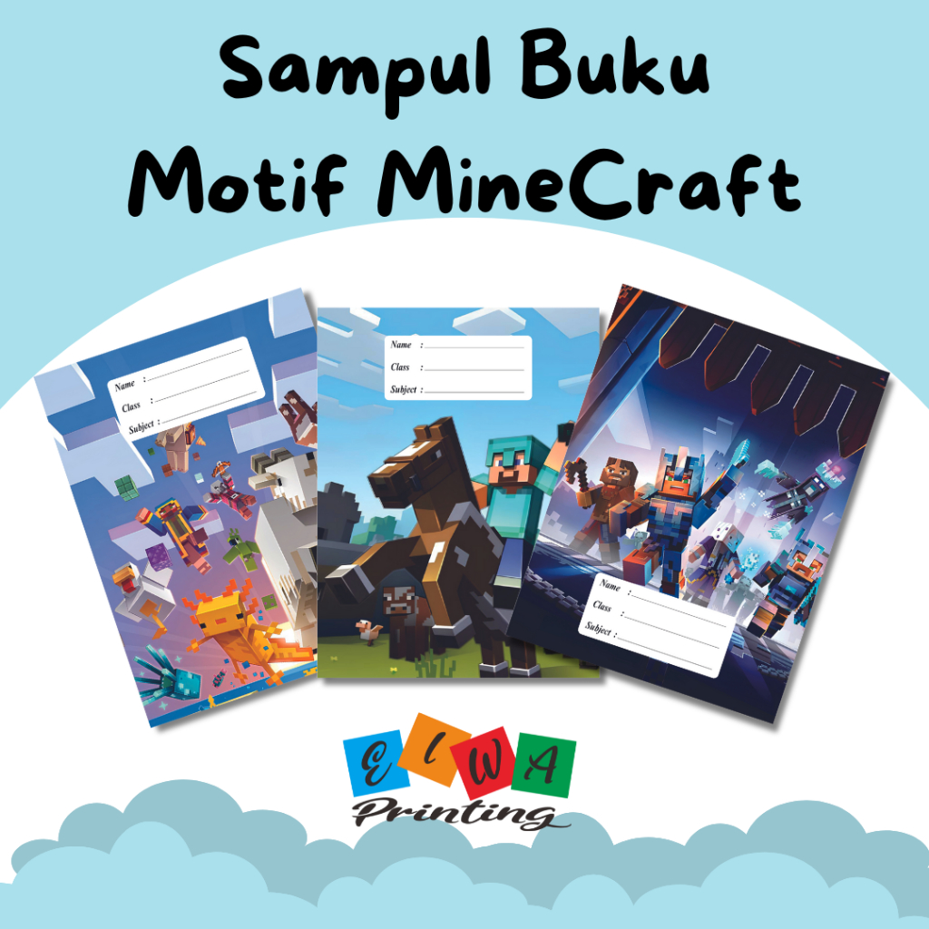 Jual (ISI 8 LEMBAR) SAMPUL BUKU TULIS SIDU CAMPUS BIGBOSS / SAMPUL BUKU MOTIF ESTETIK MINECRAFT ...
