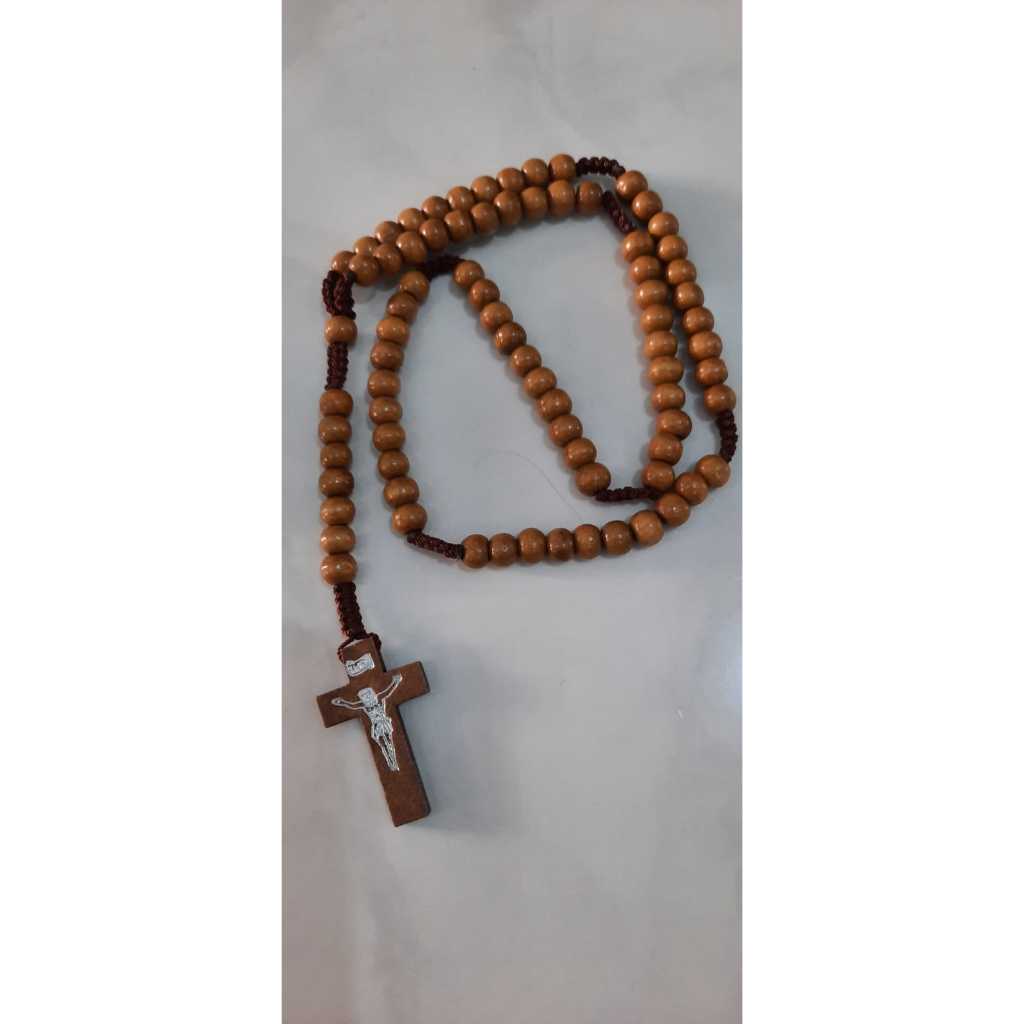 Jual Kalung Rosario 77 Bapa kami tali manik kayu & akrilik | Shopee Indonesia