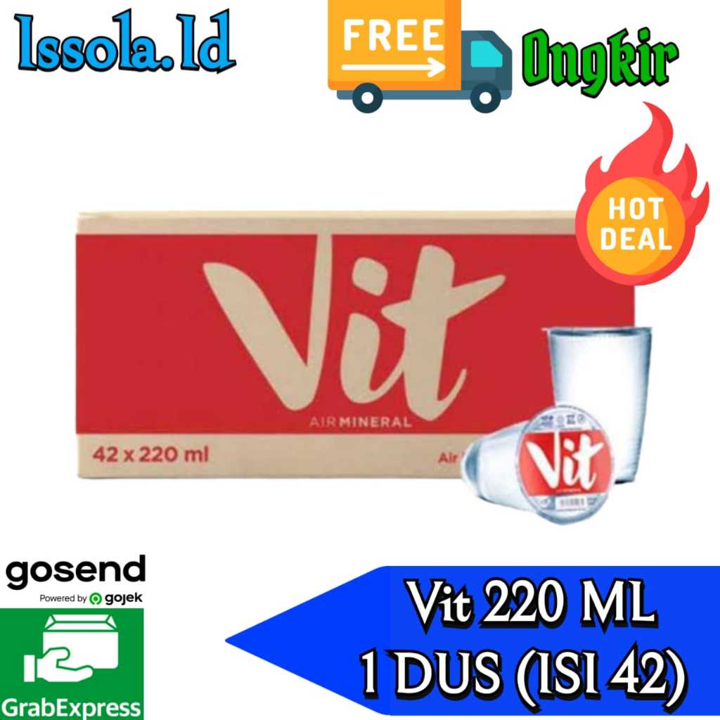 Jual VIT AIR MINERAL KEMASAN GELAS 200 ML X 48 PCS | Shopee Indonesia