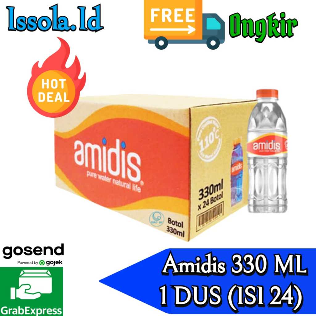 Jual AMIDIS AIR MINERAL KEMASAN BOTOL 330 ML X 24 PCS | Shopee Indonesia