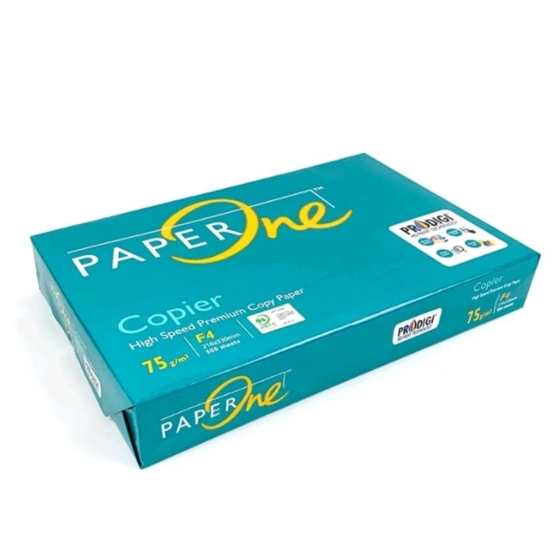 Jual Kertas HVS F4-75 gsm- PAPER ONE 1 Rim | Shopee Indonesia