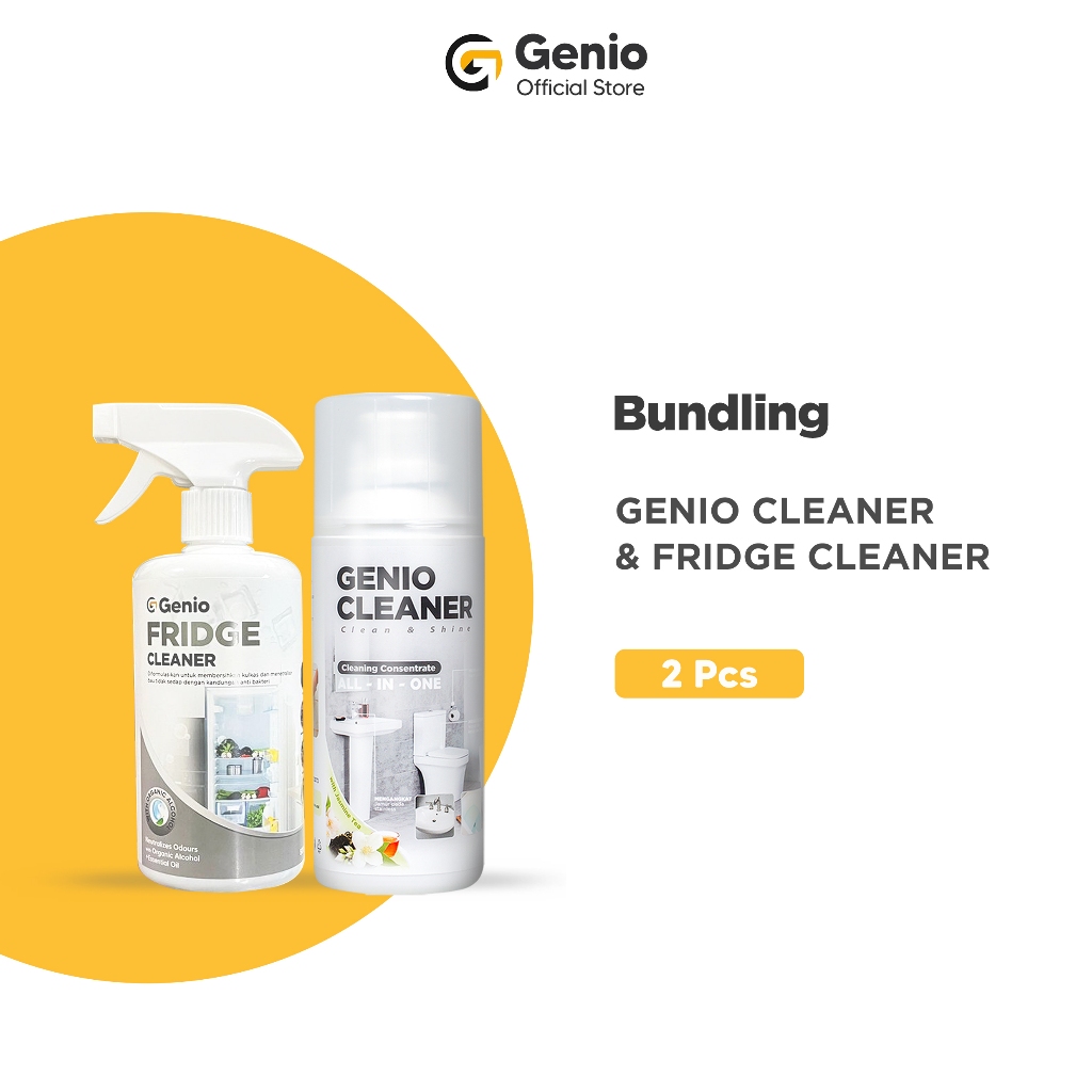 Jual GENIO Paket Bersih Sehat - Cleaner & Fridge Cleaner 500ml | Shopee ...