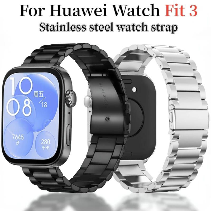 Jual Tali Strap Rantai Stainless Steel Smartwatch Huawei Watch Fit 3 4 ...