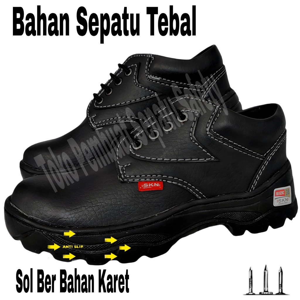 Jual Sepatu safety bertali King Skn Ujung Besi Keselamatan Kerja Sepatu ...