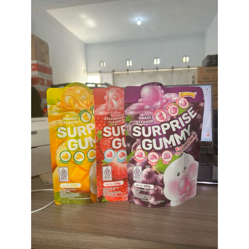 Jual Lianggui Permen Kupas Karakter Hewan Surprise Gummy 108g Halal ...