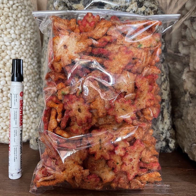 Jual Krupuk Bunga Warna Warni Dan Putih Polos Rasa Seblak 250g | Shopee ...