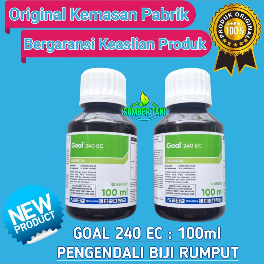 Jual Herbisida PRA Tumbuh GOAL 240 EC | 100 ml | Pengendali Biji Gulma ...
