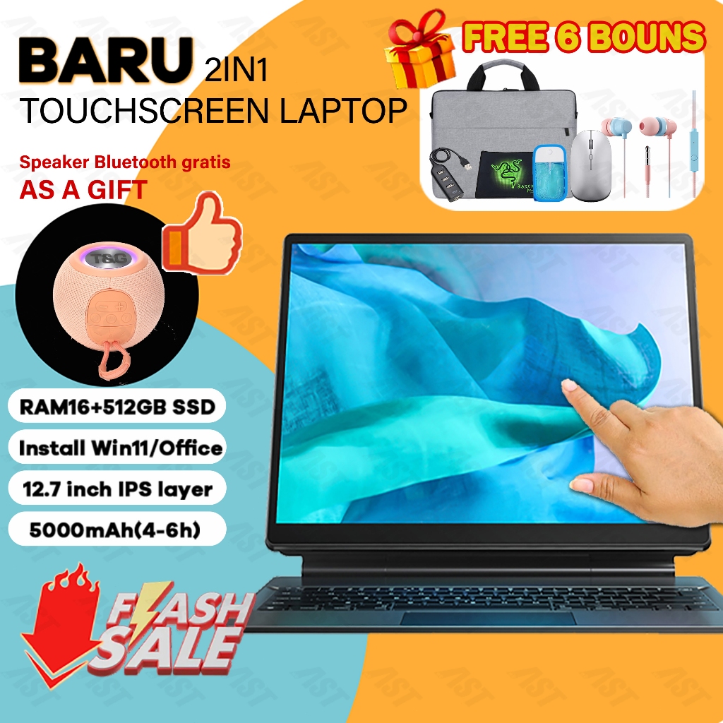 Jual [2025 Terbaru] laptop 2in1 touchscreen 12 inch Intel N5095 ram16g ...