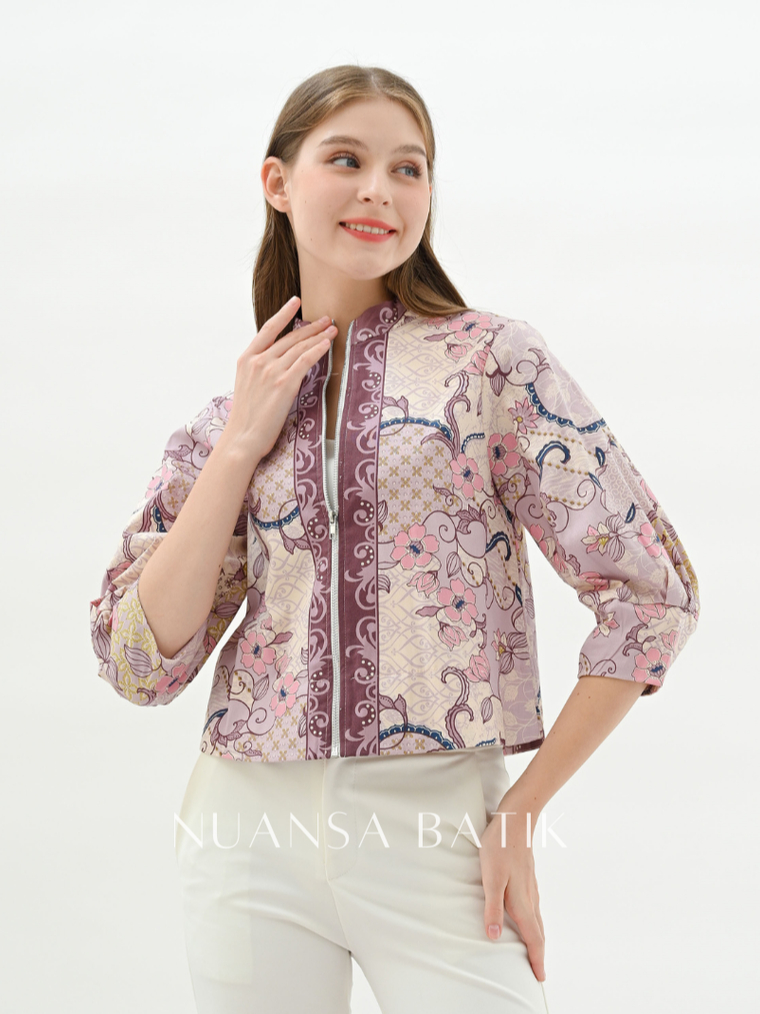 Jual Nuansa Batik Jaket Batik Lengan 7/8 Bahan Katun Stretch | Shopee Indonesia