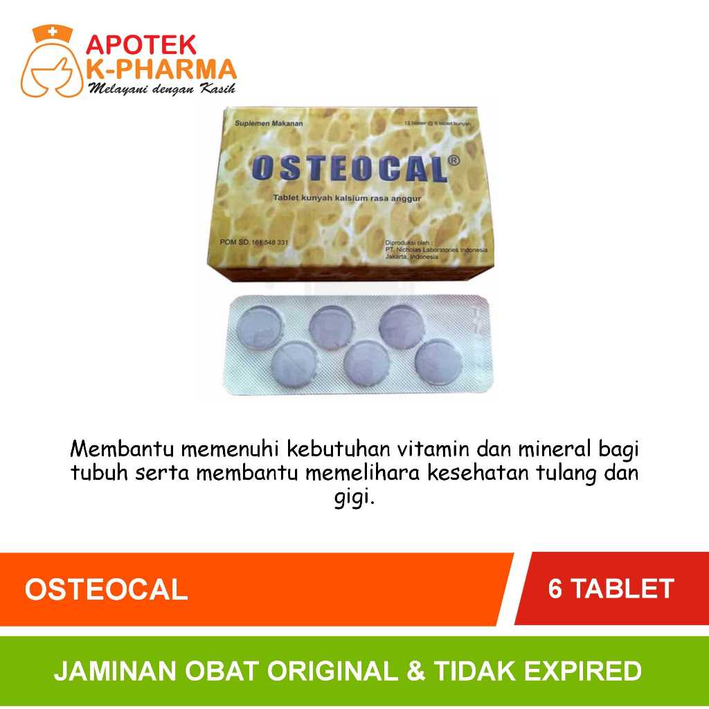 Jual Osteocal Strip Isi 6 Tablet Obat Original | Shopee Indonesia