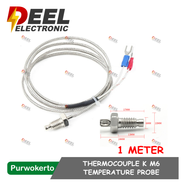 Jual THERMOCOUPLE TYPE K M6 TEMPERATURE PROBE SENSOR SUHU TEMPERATUR ...