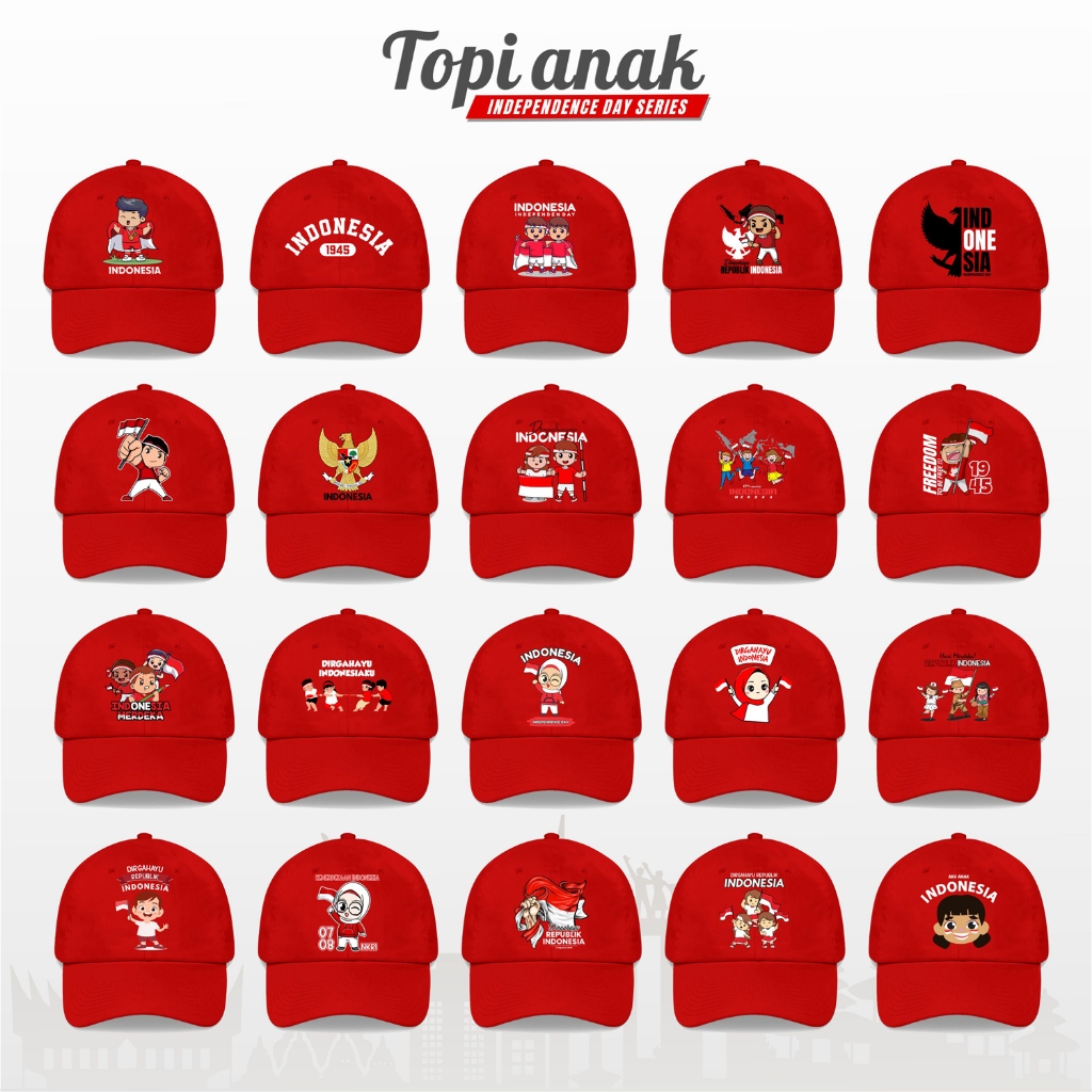 Jual Topi 17 Agustus HUT RI Kemerdekaan Anak Laki laki dan Perempuan ...