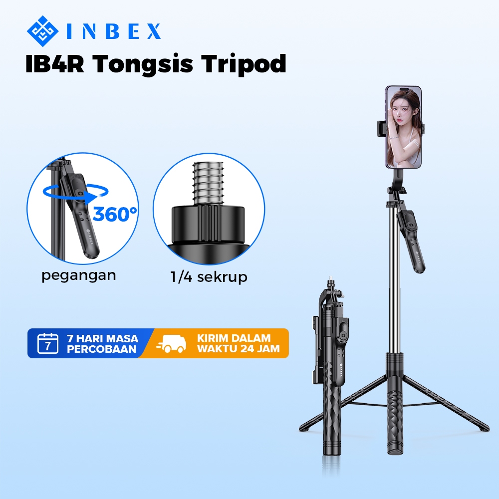 Jual INBEX IB4R Tongsis Tripod Foto Selfie Stick Konten 173CM Tripod ...
