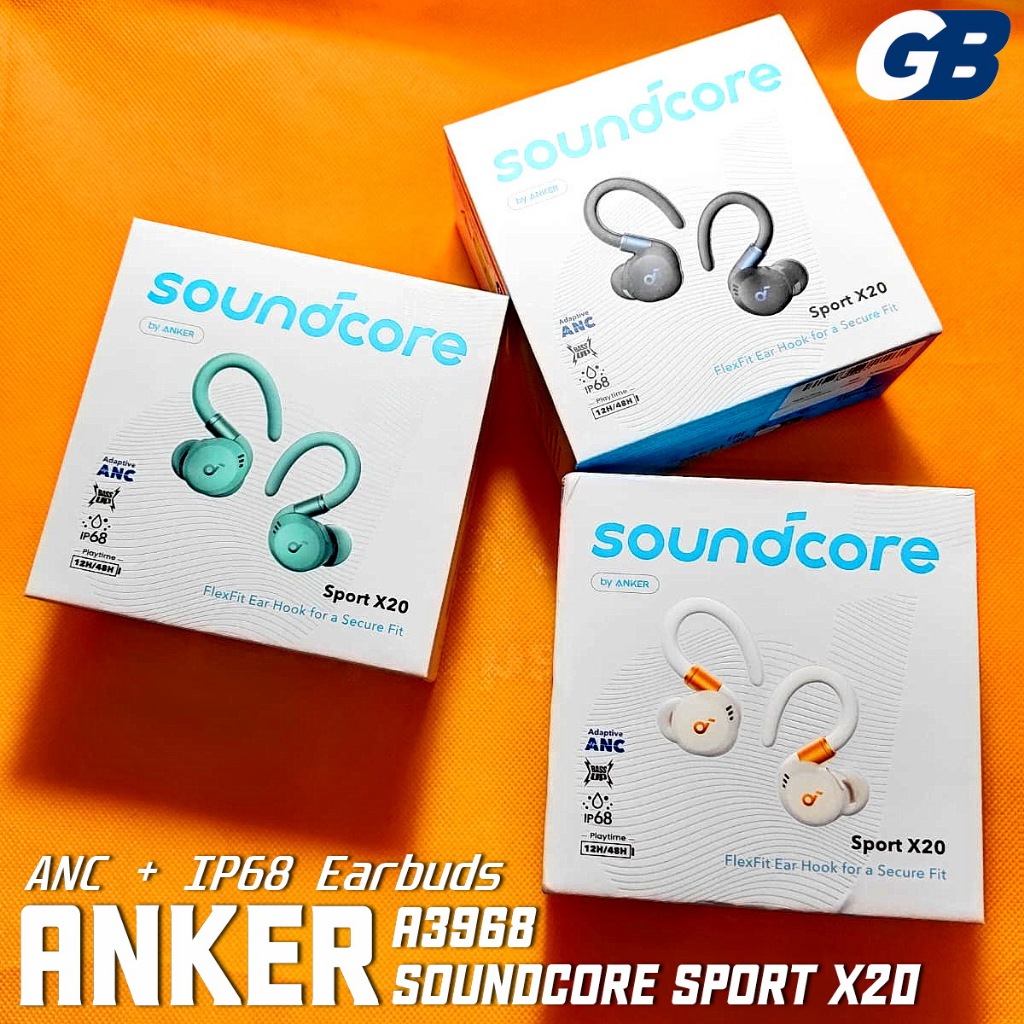 Jual Anker Soundcore Sport X20 A3968 ANC Earbuds IP68 Sweat Guard TWS ...