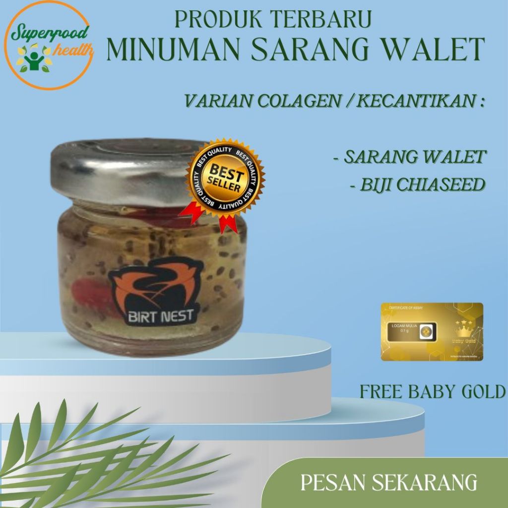 Jual Minuman Sarang Burung Walet Superfood Healthy Bird's Nest 25ml x 6 ...