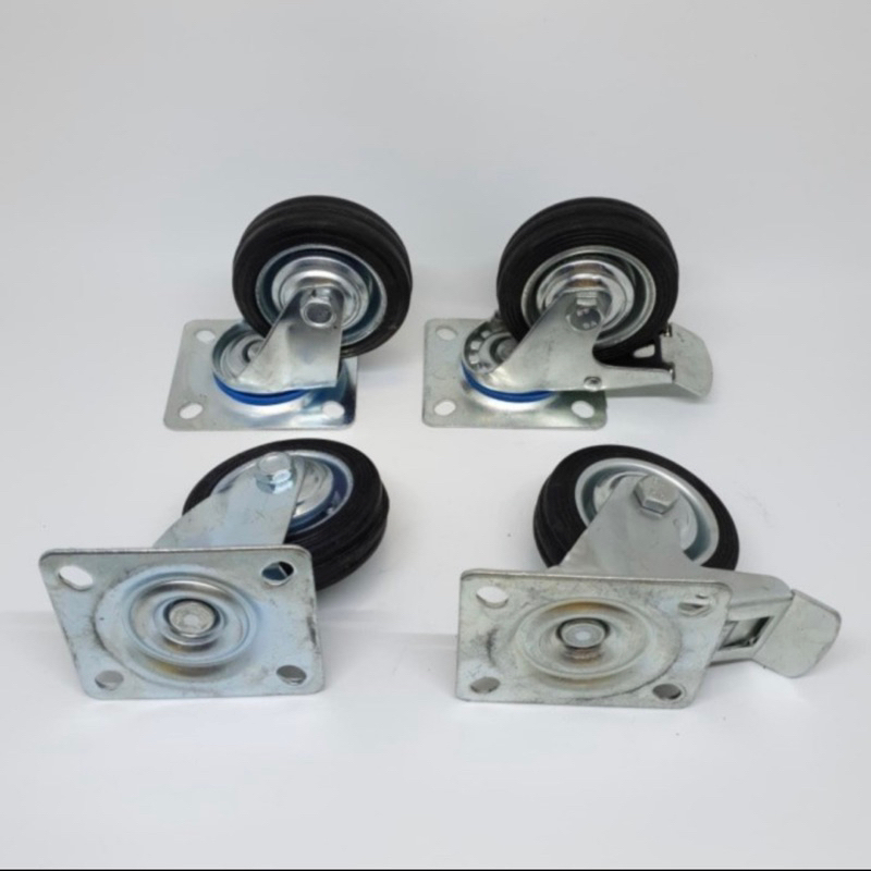 Jual Roda etalase 3 inch / Roda trolley / Roda karet ( 2 Rem 2 Hidup ...