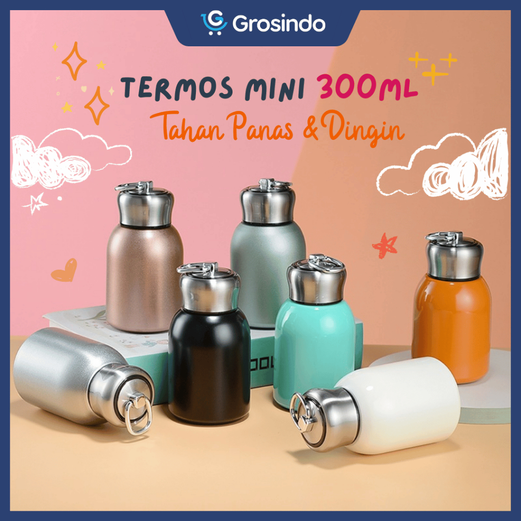 Jual Termos Tumbler Mini Portable Premium 300ml Botol Minum Stainless Steel Tahan Panas & Dingin ...
