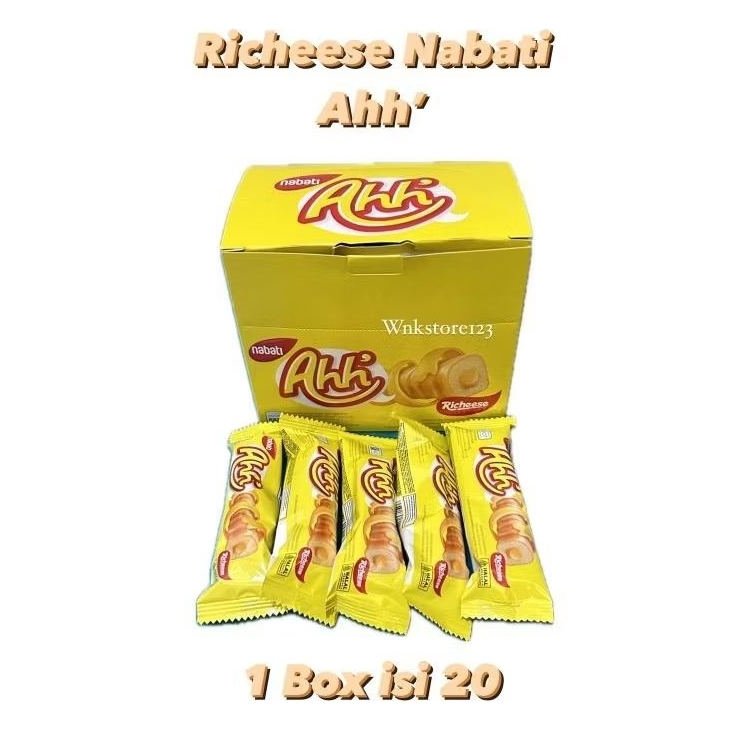 Jual Richeese nabati Ahh' snack stick keju kemasan 4gram 1box isi ...