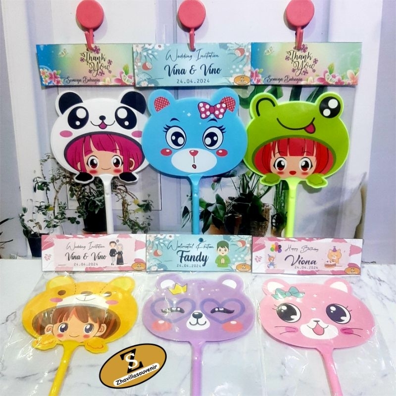 Jual Souvenir Kipas Pulpen + Label Custom | Shopee Indonesia