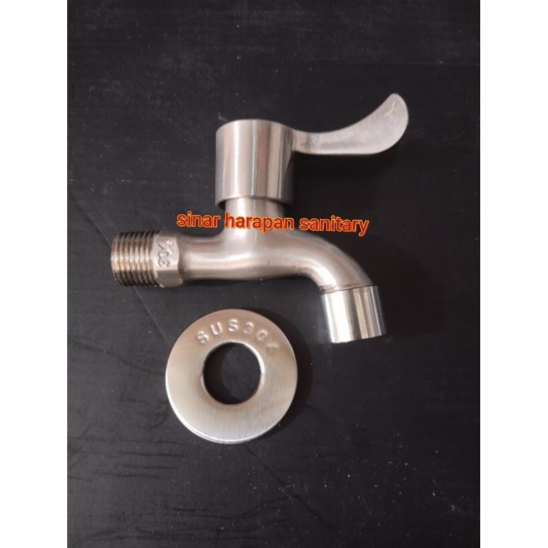 Jual Kran tembok stainless sus 304 / Kran air wudhu / Keran tembok ...
