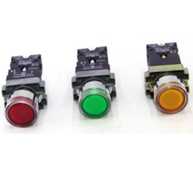 Jual Fort Illuminated Push Button Lamp with neon LAY5-BW 3361 BW 3461 ...