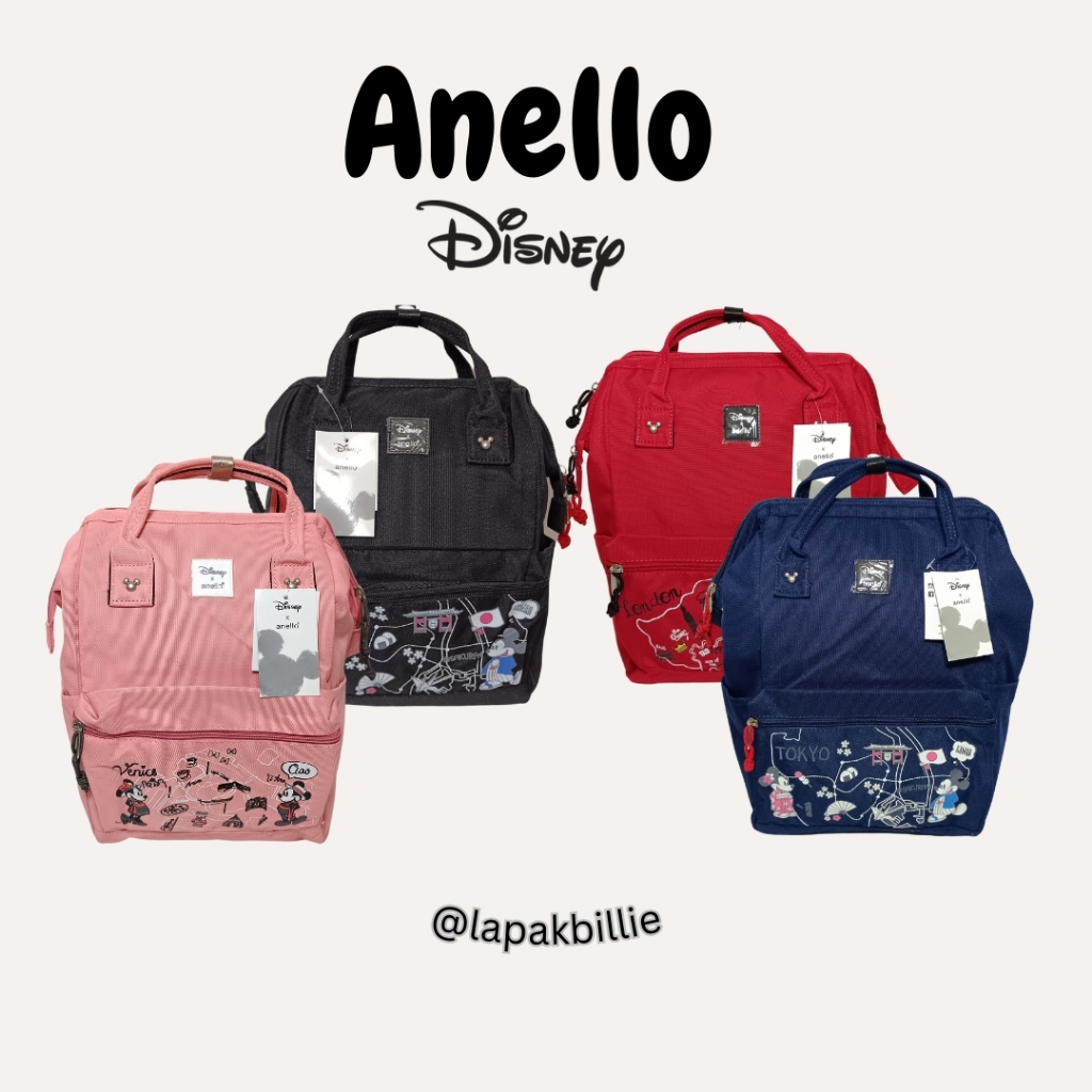 Jual ANELLO X Disney Mickey Mouse Tas Ransel Sekolah / Backpack Tas ...