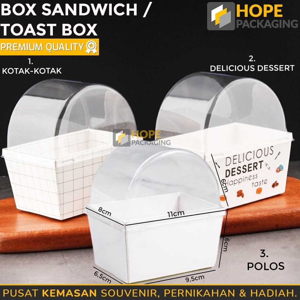 Jual SPESIAL AWAL TAHUN Harga 3 Pcs Box Sandwich Toast Boxbox kue Kotak kue cookies boxbox roti ...