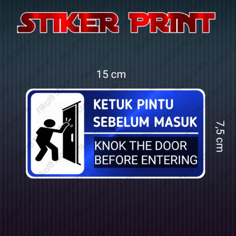Jual STIKER KETUK PINTU SEBELUM MASUK | Shopee Indonesia