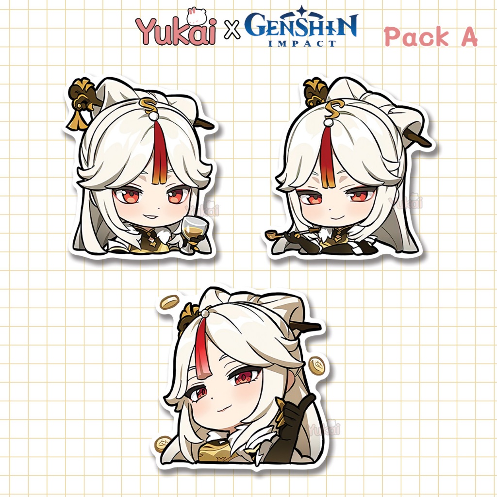 Jual Stiker Pack Ningguang Genshin Impact Premium, Sticker Anime ...