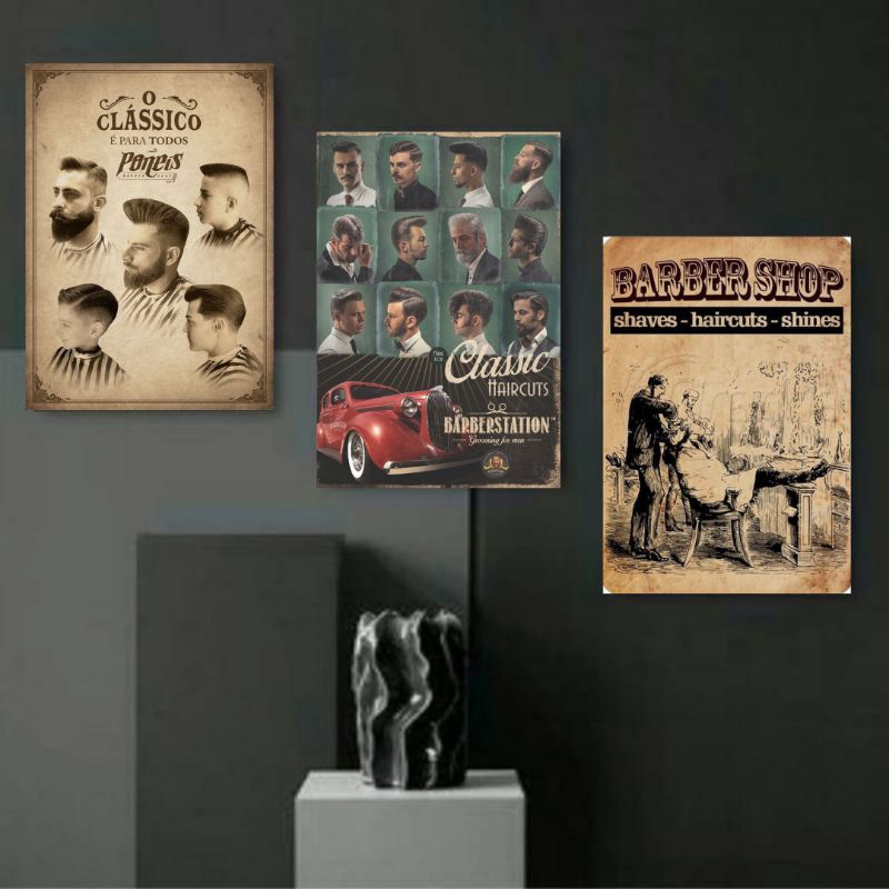 Jual MD~ Hiasan Dinding Barbershop Walldecor Barber shop Vintage ...