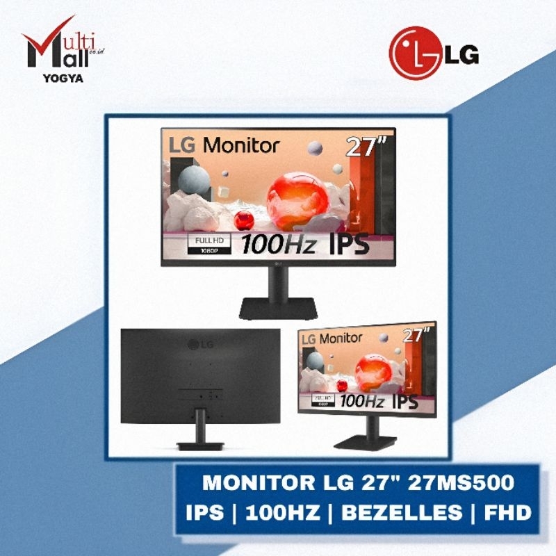 Jual LG Monitor 27MS500 IPS 100Hz Bezellless Full HD LED 27" TKDN AMD ...