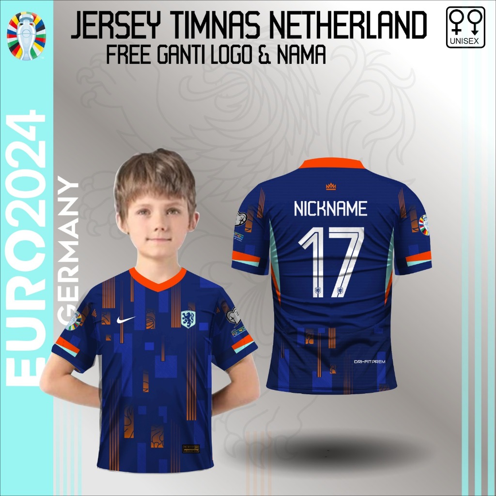 Jual Jersey football anak kaos bola timnas belanda baju piala eropa ...