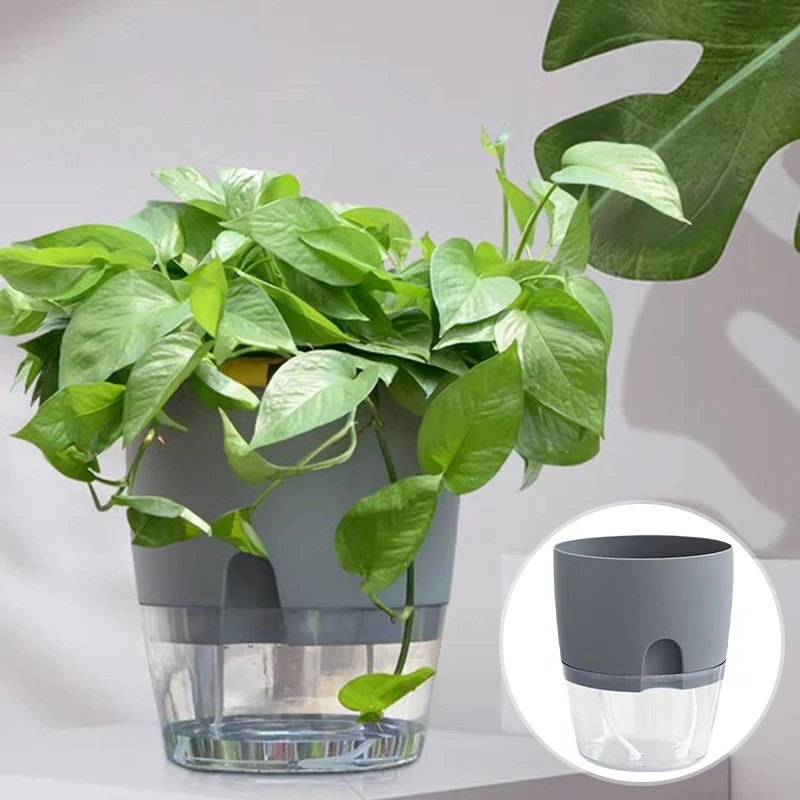 Jual Pot Tanaman Hias Otomatis Pot Bunga Minimalis Penyiraman Sendiri ...