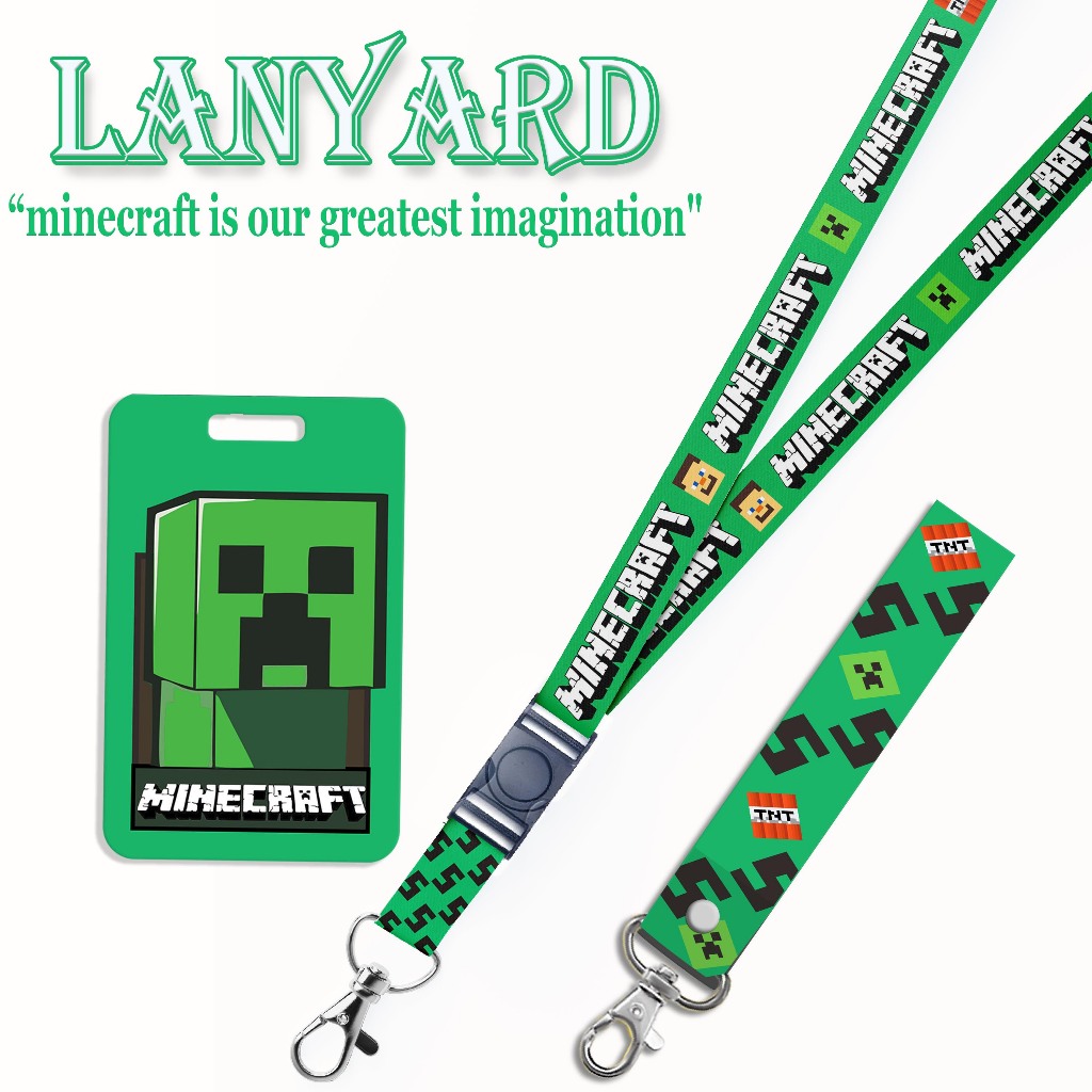 Jual STRAP LANYARD CARD HOLDER Minecraft Gantungan Kunci, Handphone, ID ...