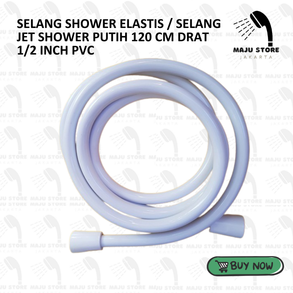 Jual (MSJ) - Selang Shower / Selang Jet Shower Putih PVC Drat 1/2 Inch ...