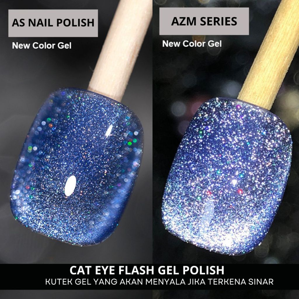 Jual AS GEL AZM GEL POLISH CAT EYE KUTEK GEL AS 15ml PREMIUM / KUTEK ...