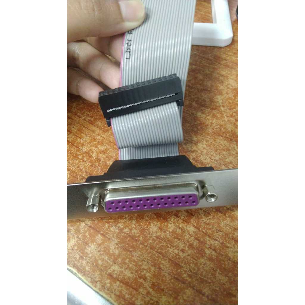 Jual Motherboard Parallel LPT Printer Port Cable Slot bracket 25 Pin ...