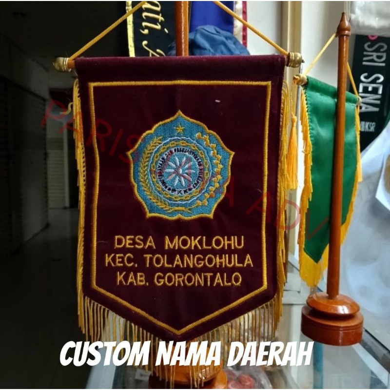 Jual bendera vandel PKK bahan beludru terbaik rumbai kuning | Shopee ...