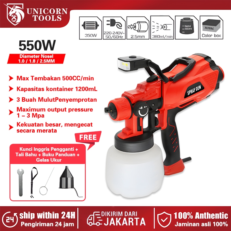 Jual 550W LED Electric Spray Gun Cordless semprot cat listrik gun cat ...